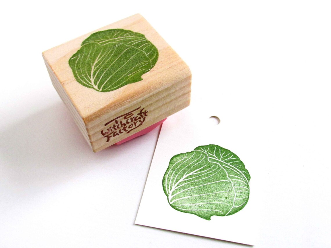 Cabbage Stamp Hand Carved Vegetable Stamp | Etsy