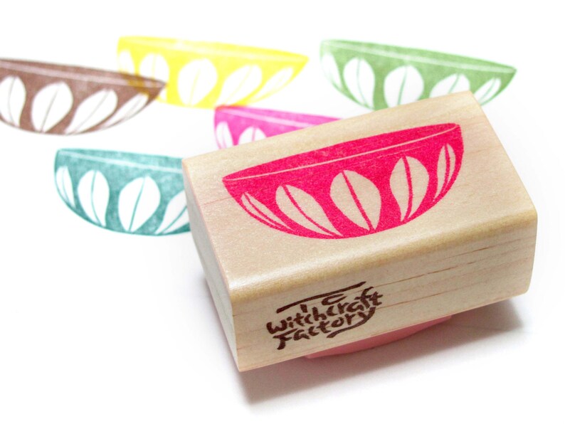 Catherineholm Vintage Bowl Stamp, Hand Carved Rubber Stamp - Etsy