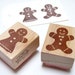 Gingerbread Man Stamp Set of 2, Hand Carved Rubber Christmas Stamp - Etsy