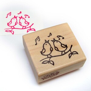 Singing Birds Hand Carved Rubber Stamp - Etsy