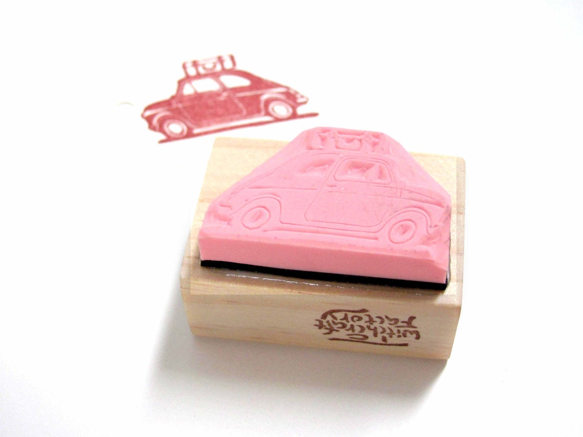 Road Trip Stamp Hand Carved Rubber Stamp - Etsy