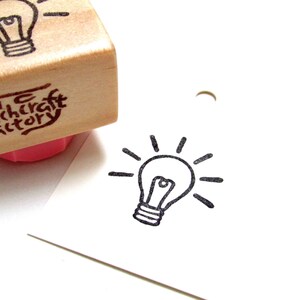 Good Idea Light Bulb, Hand Carved Rubber Stamp - Etsy