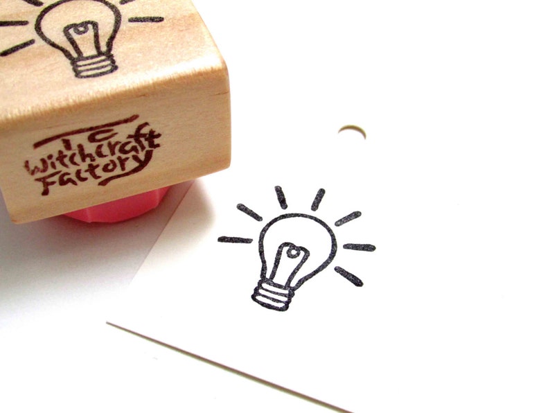Good Idea Light Bulb Hand Carved Rubber Stamp - Etsy