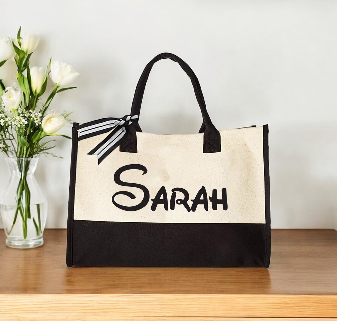 Personalized Name Tote Bag, Custom Name Tote Bag, Custom Tote, Shopper ...