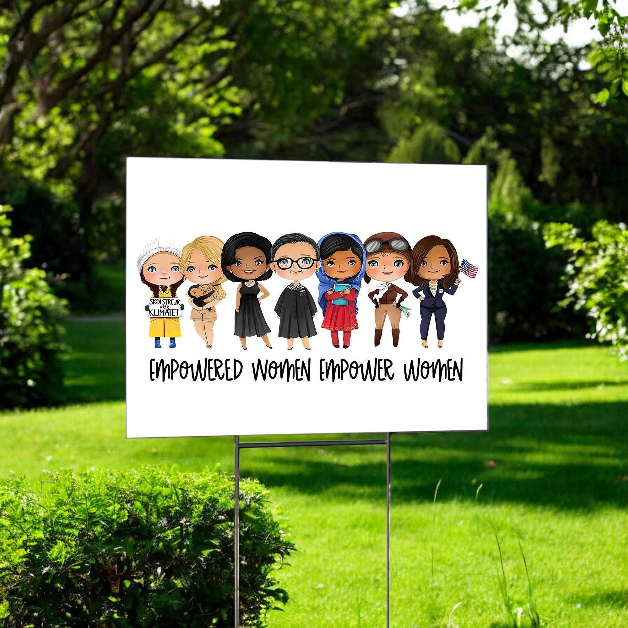 Empowered Woman Yard Sign, Empower Woman Yard Sign, Womans Rights Yard ...
