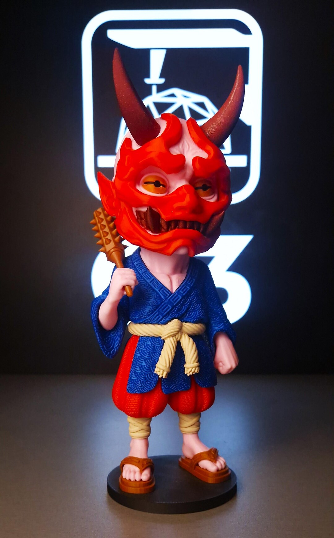 Oni Chibi Figure: 3D Printed Japanese Oni Home Decor - Etsy UK
