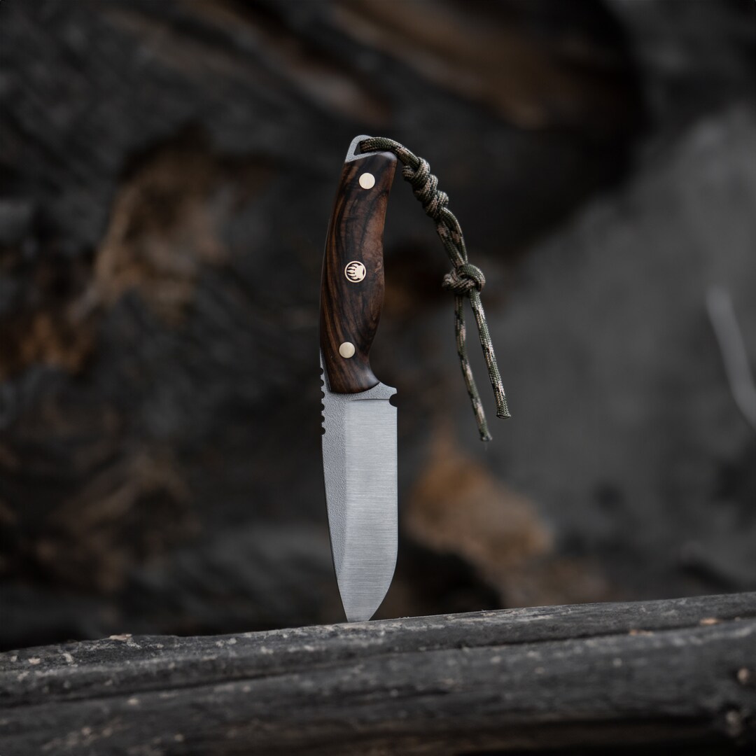 Handmade Wooden Handle Survival Knife for Outdoor Adventures, Camping ...