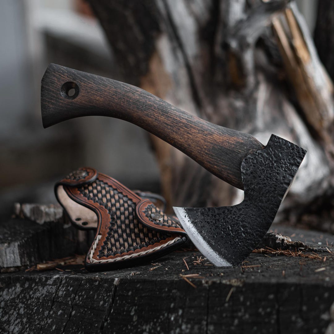 Handcrafted Bushcraft Axe for Outdoor and Camping, Hand Forge Carbon ...