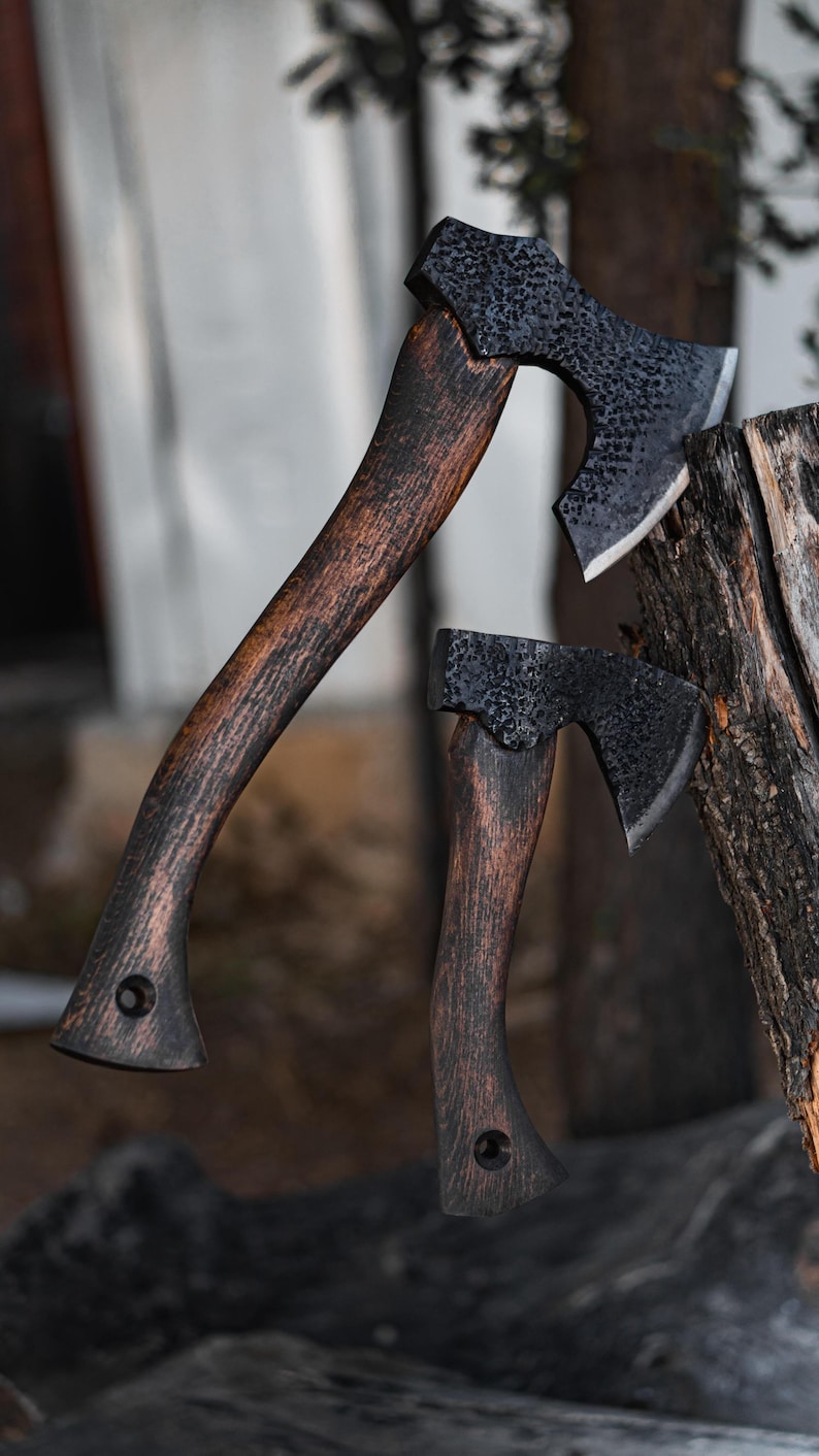Handcrafted Bushcraft Axe for Outdoor and Camping, Hand Forge Carbon ...