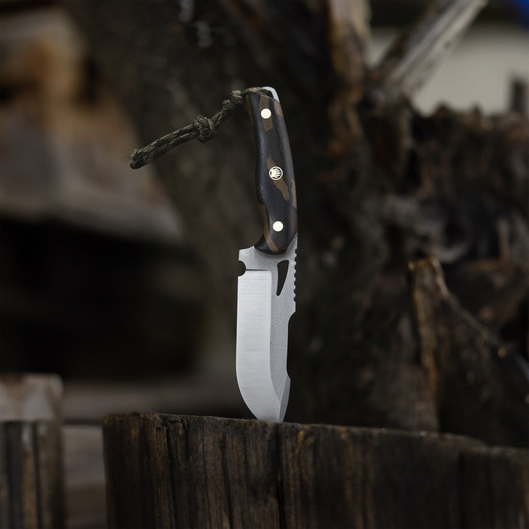 Fixed Blade Camping Knife, Personalized Knife With Leather Sheath ...