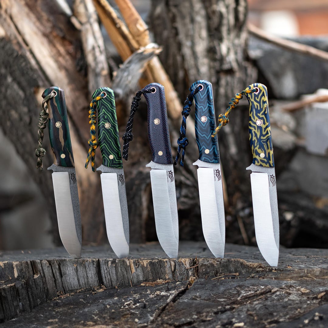Name Engraved Knife, Fixed Blades Bushcraft Knife With Leather Sheath ...