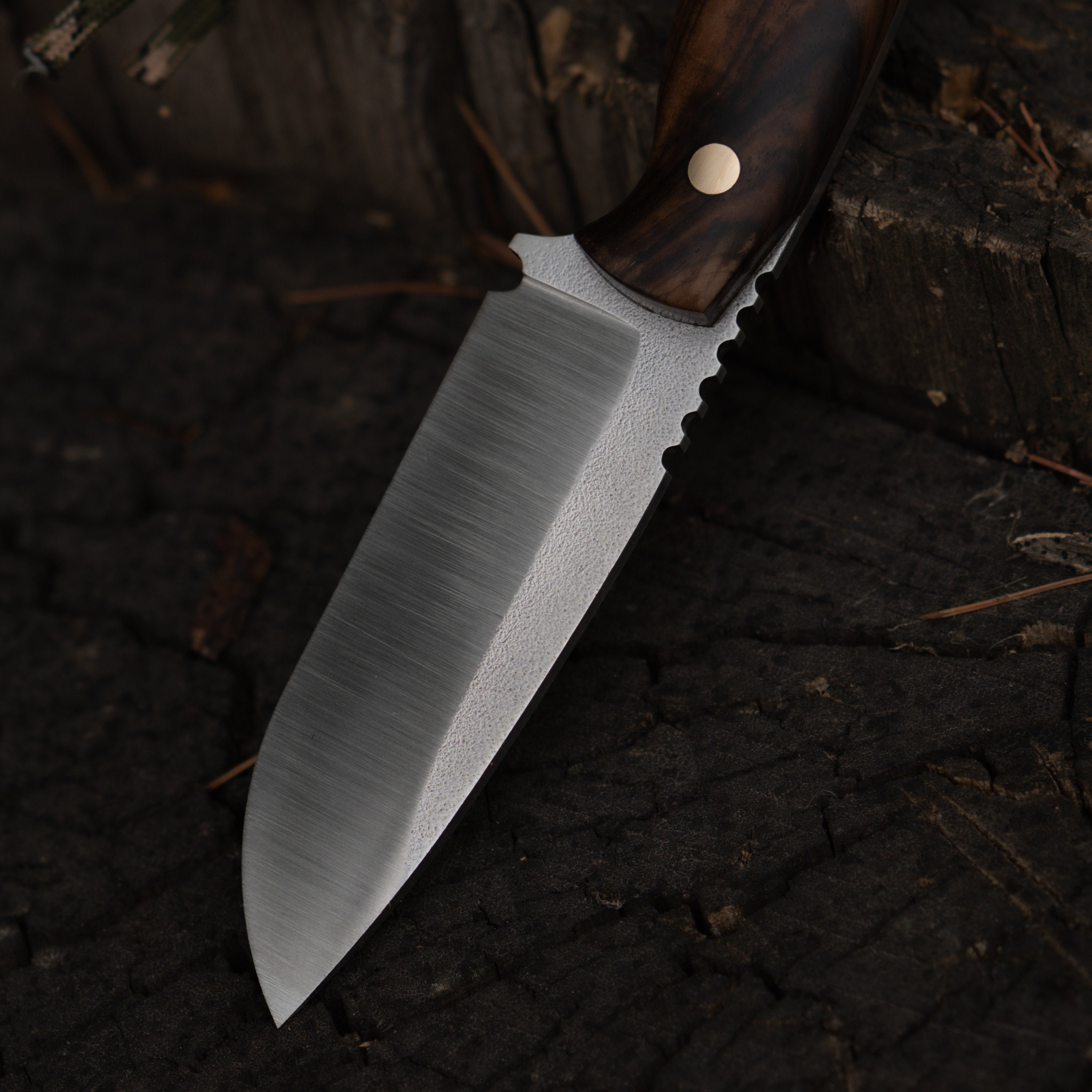 Handmade Wooden Handle Survival Knife for Outdoor Adventures, Camping ...