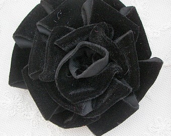 Fabric flower pin | Etsy