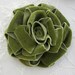 3.5 inch GREEN Velvet Ribbon Rose Fabric Flower Applique Hat | Etsy