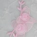 2 Pc Pink IRON ON Organza Ribbon Rose Fabric Flower Valentine - Etsy