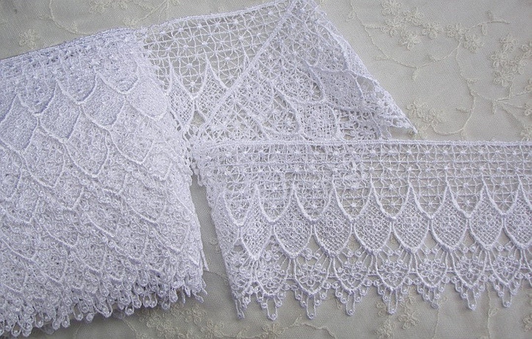 Vintage Chic Delicate White Venise Lace for Bridal Accessories Altered ...