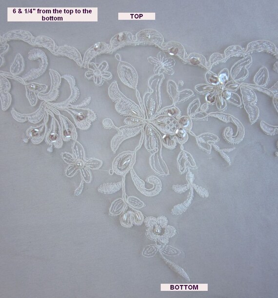 IVORY Beaded Lace Sequin Pearl Embellished Embroidered Floral | Etsy