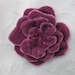 Mauve Velvet Ribbon Rose Fabric Flower Floral Applique Beaded - Etsy