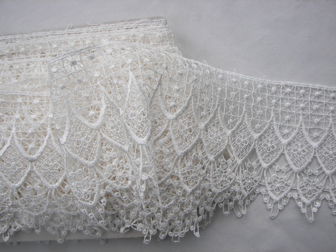 Vintage Chic Delicate Ivory Venise Lace for Bridal Accessories Altered ...