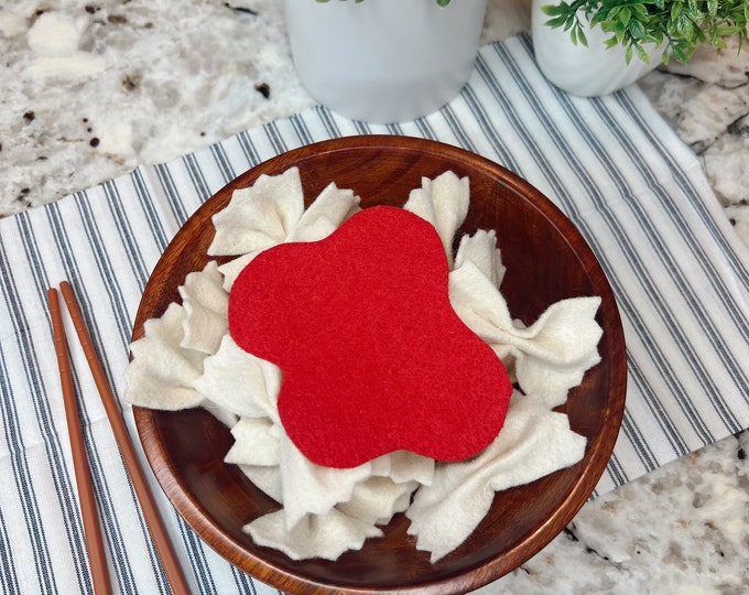 Educational Set of Pasta 6 Types, Handmade Set of Felt Pasta Pretend ...