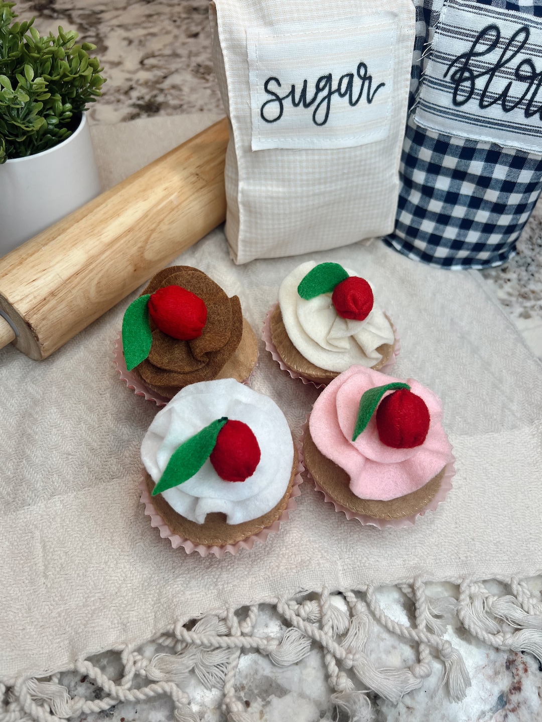 Felt Play Cupcake Making Set - Etsy