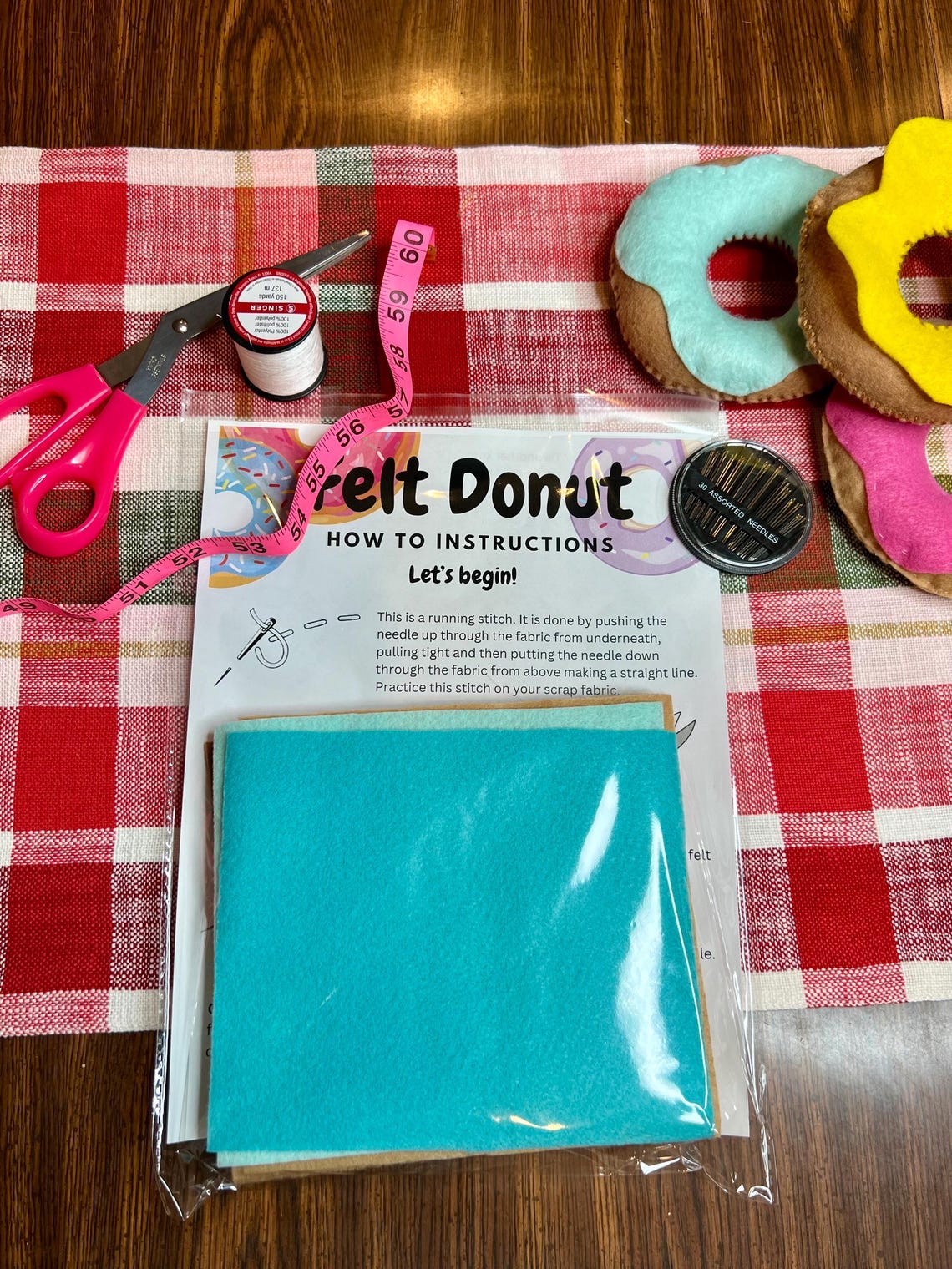 Felt DIY Donut Kit| Sew Your Own Felt Donut| Felt Craft| Felt Donut ...