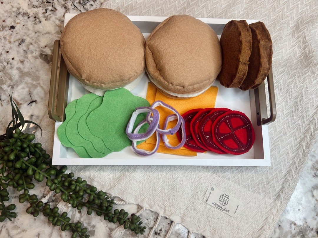 Felt Play Cheeseburger Set - Etsy
