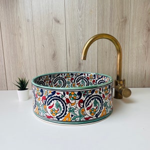 Bathroom Vessel Sink Hand-painted Basin. - Etsy