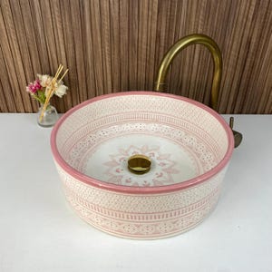 Bathroom Vessel Sink Hand-painted Basin. - Etsy