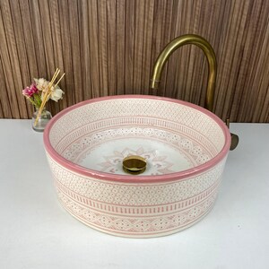 Bathroom Vessel Sink Hand-painted Basin. - Etsy