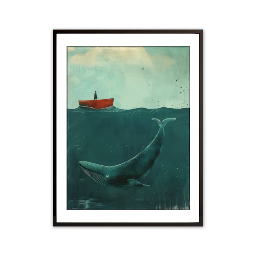 Deep Sea Dream - Whimsical Whale Fantasy Art for Print Digital Download ...