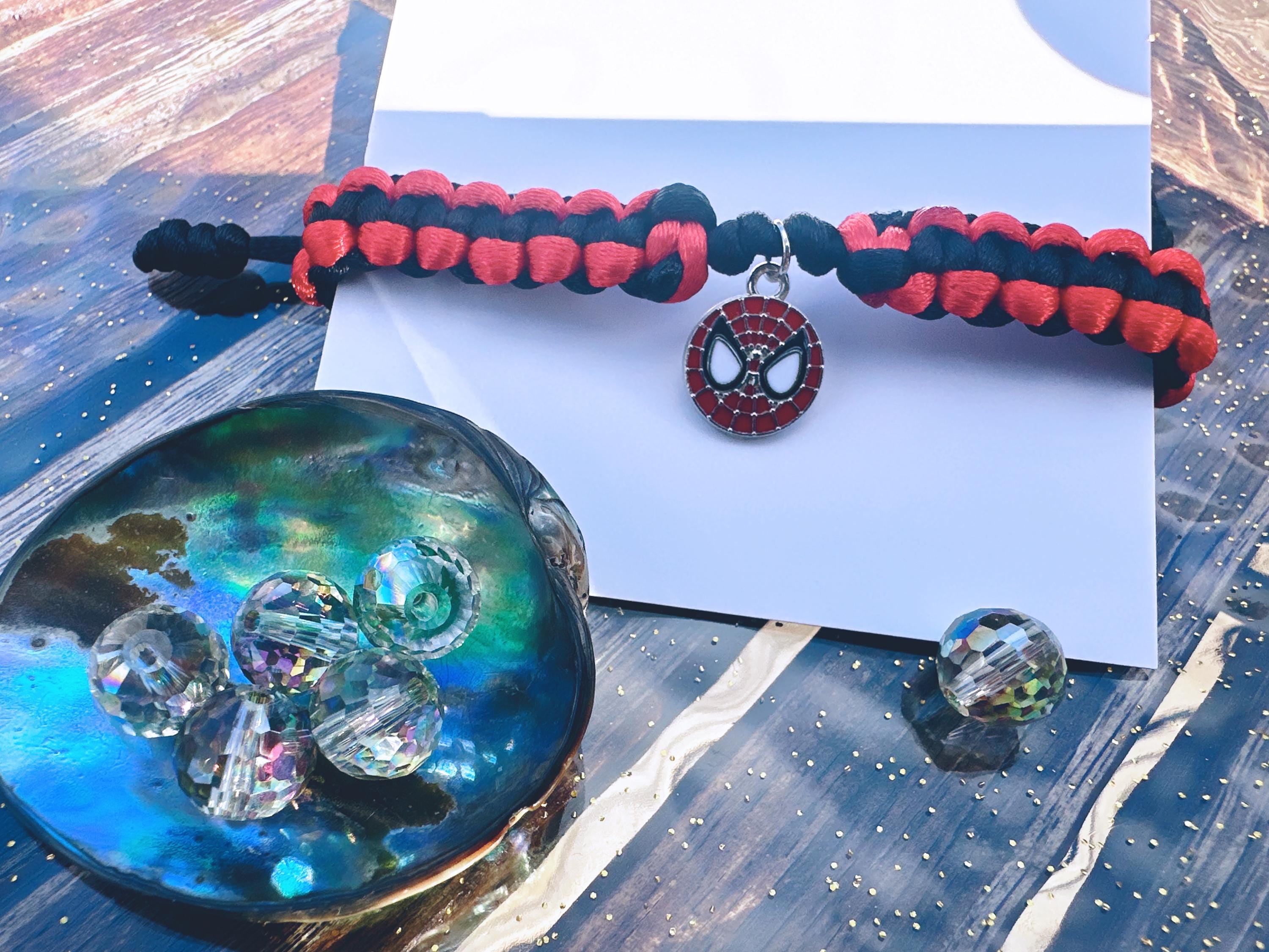 Spiderman Bracelet, Handmade, Nylon, Friendship Bracelet, Adjustable ...