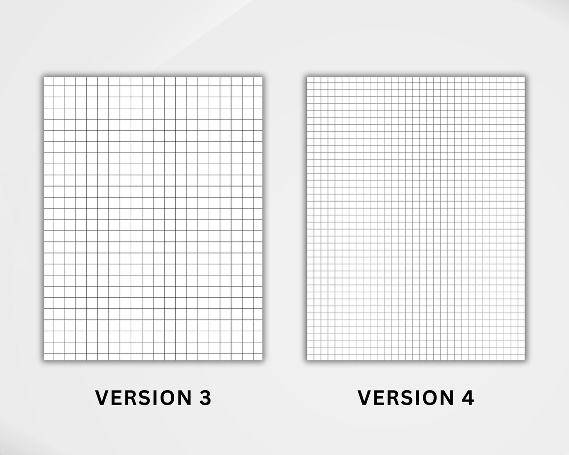 Graph Paper Bundle Printable, Graph Grid Paper, Squared Paper Digital ...