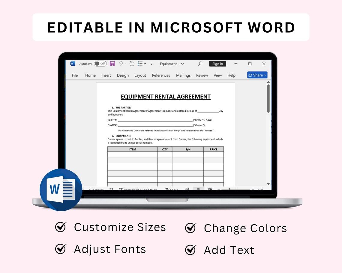 Equipment Rental Agreement Templates Editable. Equipment Rental ...