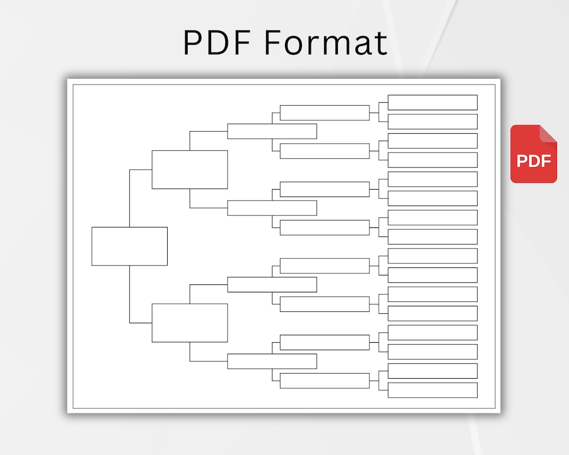 5 Generation Family Tree Chart, Printable Genealogy Template, Ancestry ...