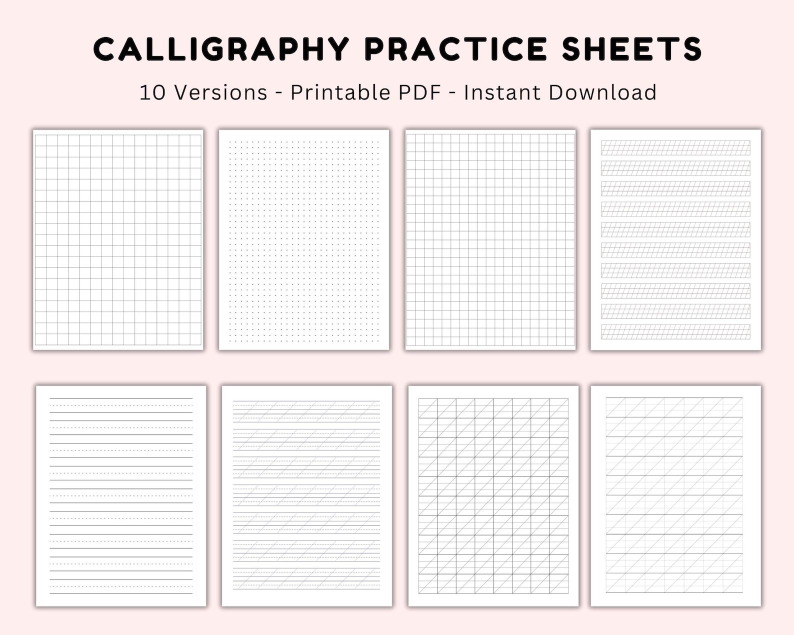 Calligraphy Practice Sheets Templates Printable. Calligraphy ...