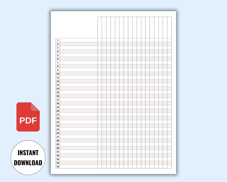 Class Record & Attendance Log Printable, Class Gradebook, Teacher ...
