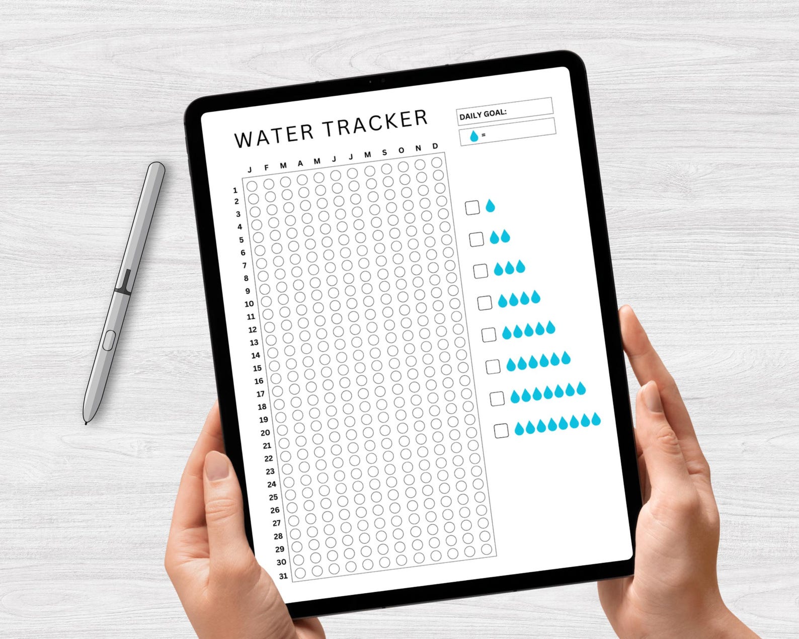 Monthly Water Tracker Printable | Monthly Hydration Log Sheet | Healthy ...