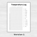 Printable Temperature Log | Weather Monitoring Sheet | PDF Climate ...
