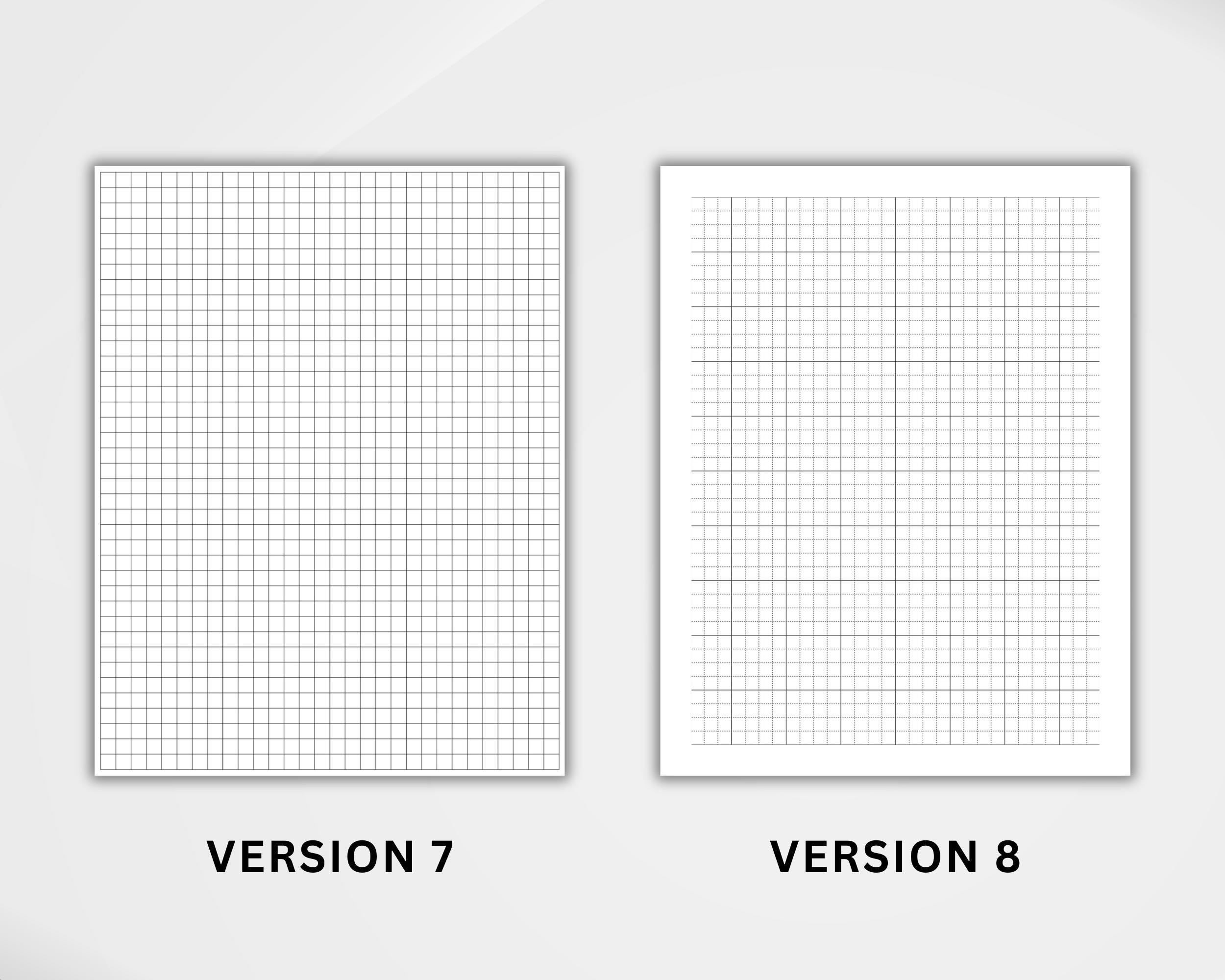 Graph Paper Printable, Graph Grid Paper, Squared Paper Digital Template ...