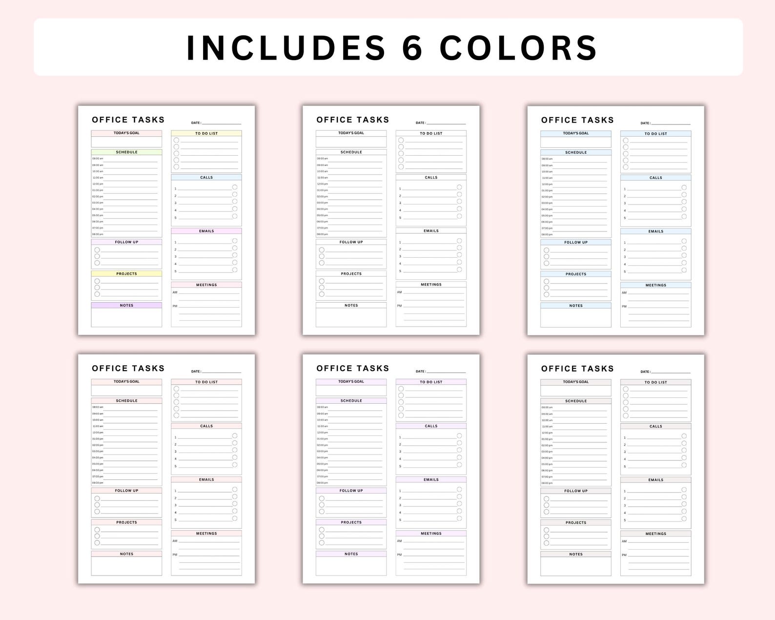 Printable Office Tasks. Office Planner. Office To-do List. Daily Office ...