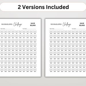 100 Envelopes Savings Challenge. Savings Tracker Printable. Money Saving Challenge. Printable ...