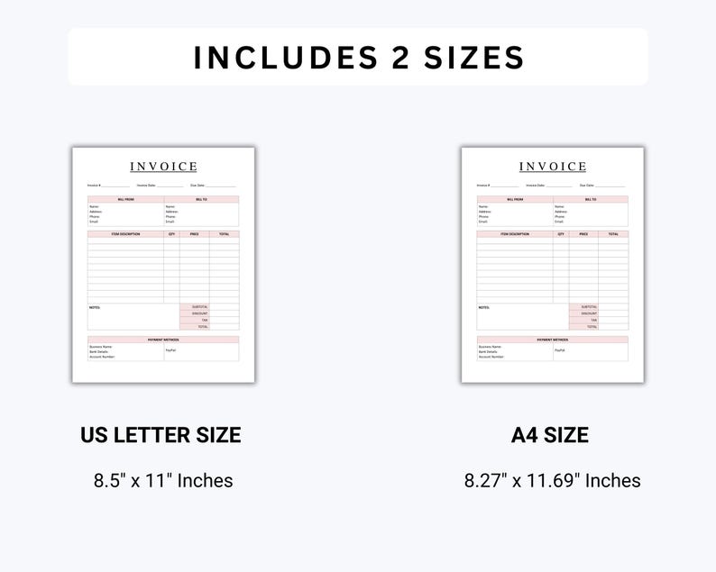 Invoice Template EDITABLE. Receipt Form. Small Business Receipt Order ...