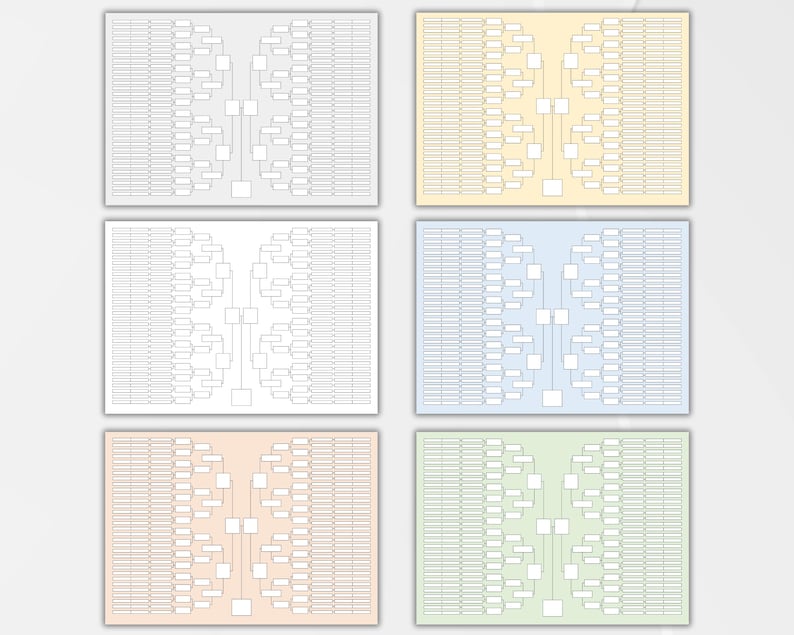 Family Tree Chart Printable - 8 Generations. Family Tree Templates ...