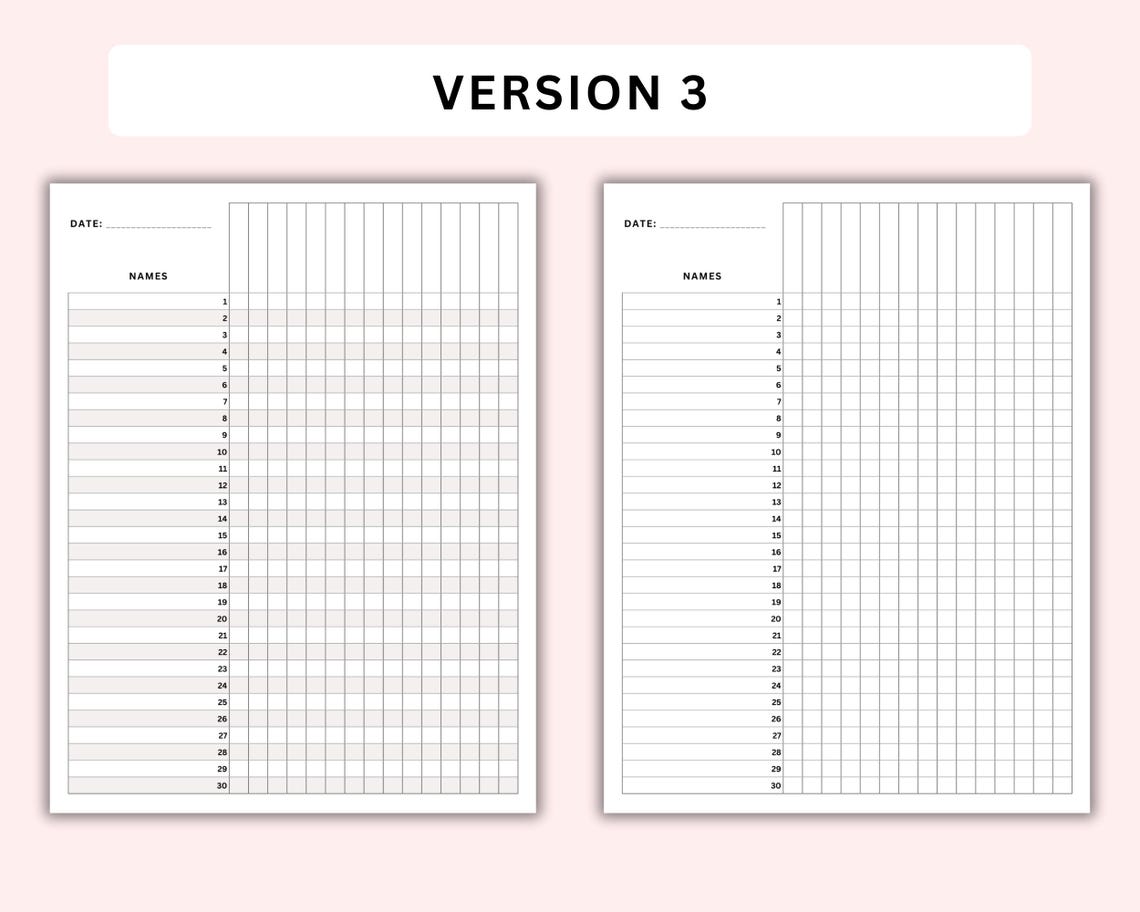 Printable Teacher Gradebook, Class Record, Attendance Log, Classroom ...