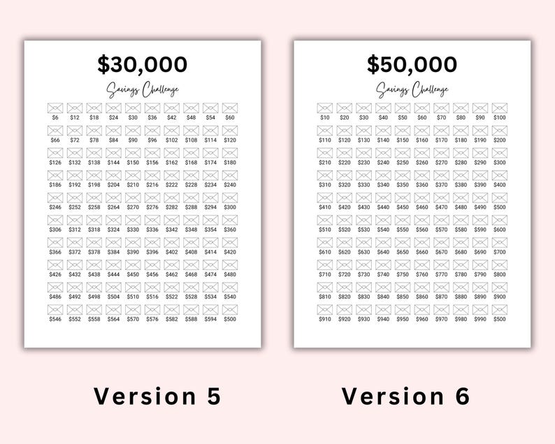 100 Envelope Savings Challenge Bundle. 50000 Savings Challenge. 50,000 ...