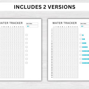 Monthly Water Tracker Printable | Monthly Hydration Log Sheet | Healthy ...
