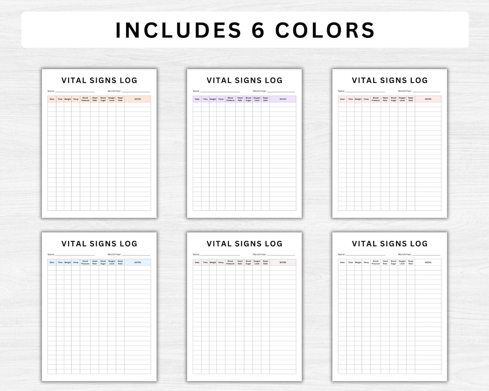 Vital Signs Tracker Printable. Vital Signs Sheet. Nursing Vitals Sheet ...
