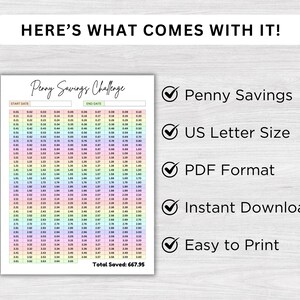 Penny Savings Challenge Printable. One Penny Saving Challenge ...