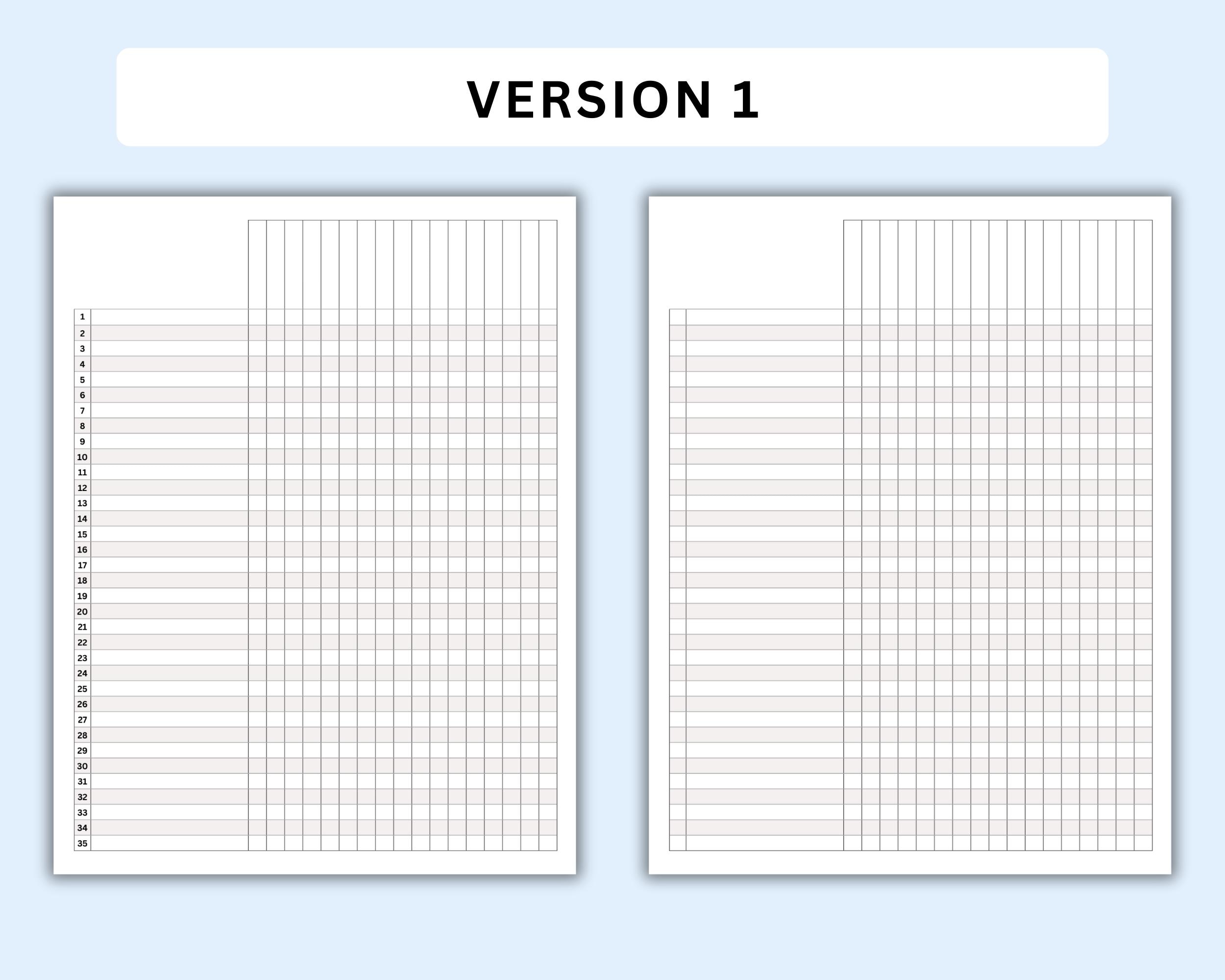 Class Record & Attendance Log Printable, Class Gradebook, Teacher ...